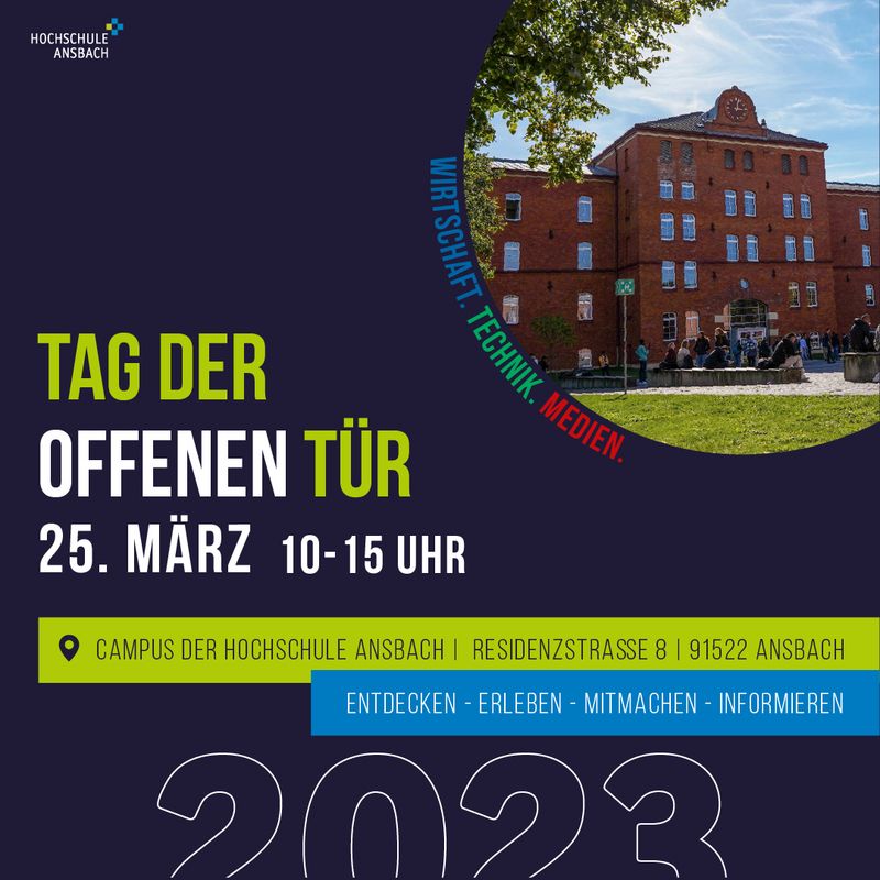 Das Programm für den Tag der offenen Tür steht fest - Hochschule Ansbach